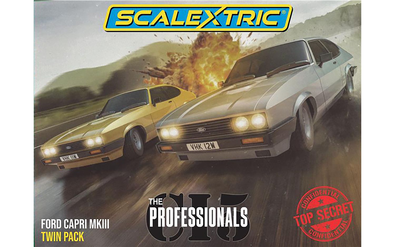 Scalextric 1:32 Scale - The Professionals Ford Capri Mk III - Twin Car