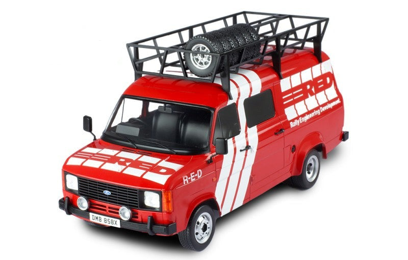 IXO 1:18 Scale Diecast FORD TRANSIT MK.2 R-E-D Rally Engineering Devel