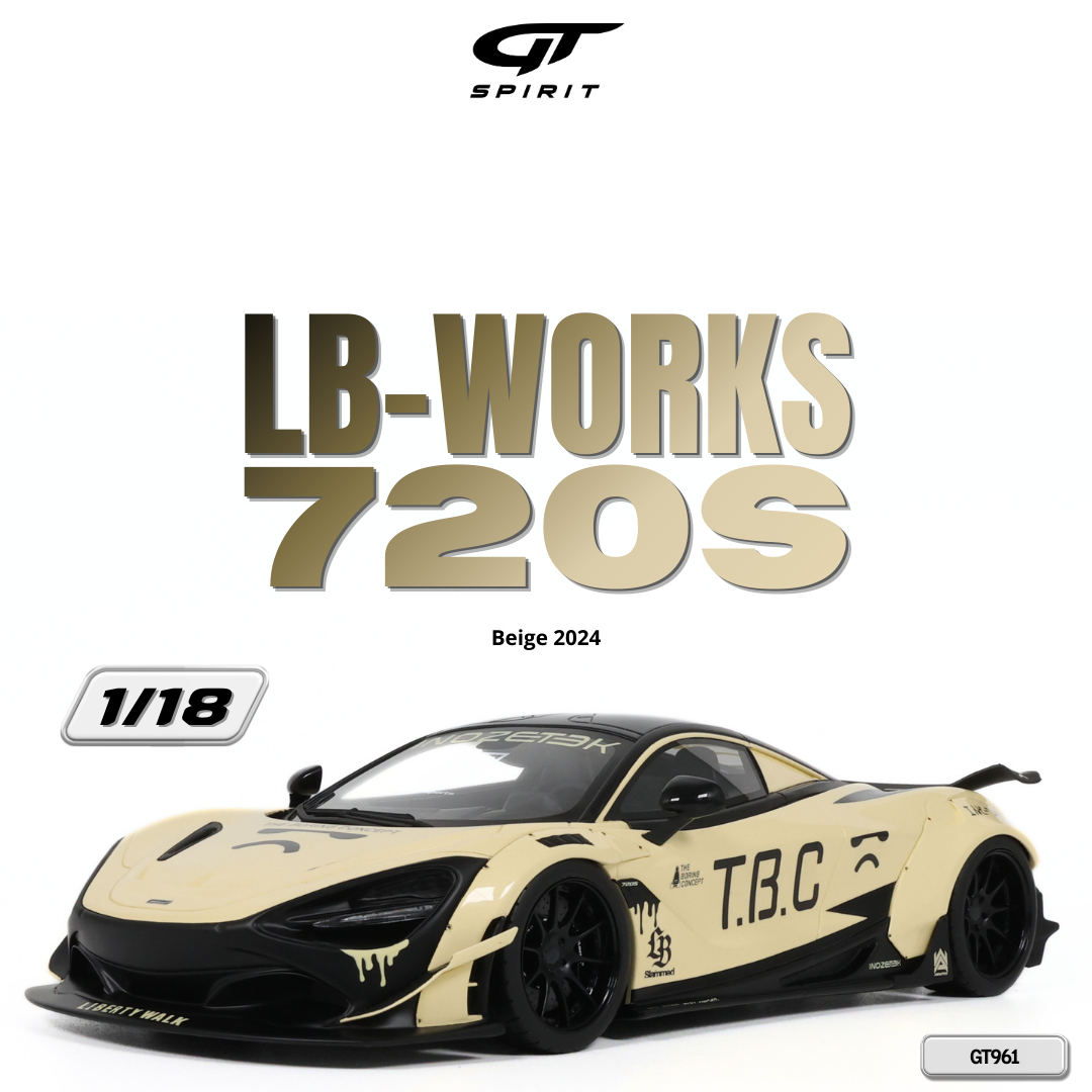 GT Spirit 1:18 Scale Resin, 2024 McLaren 720S LB Works, Beige - GT961