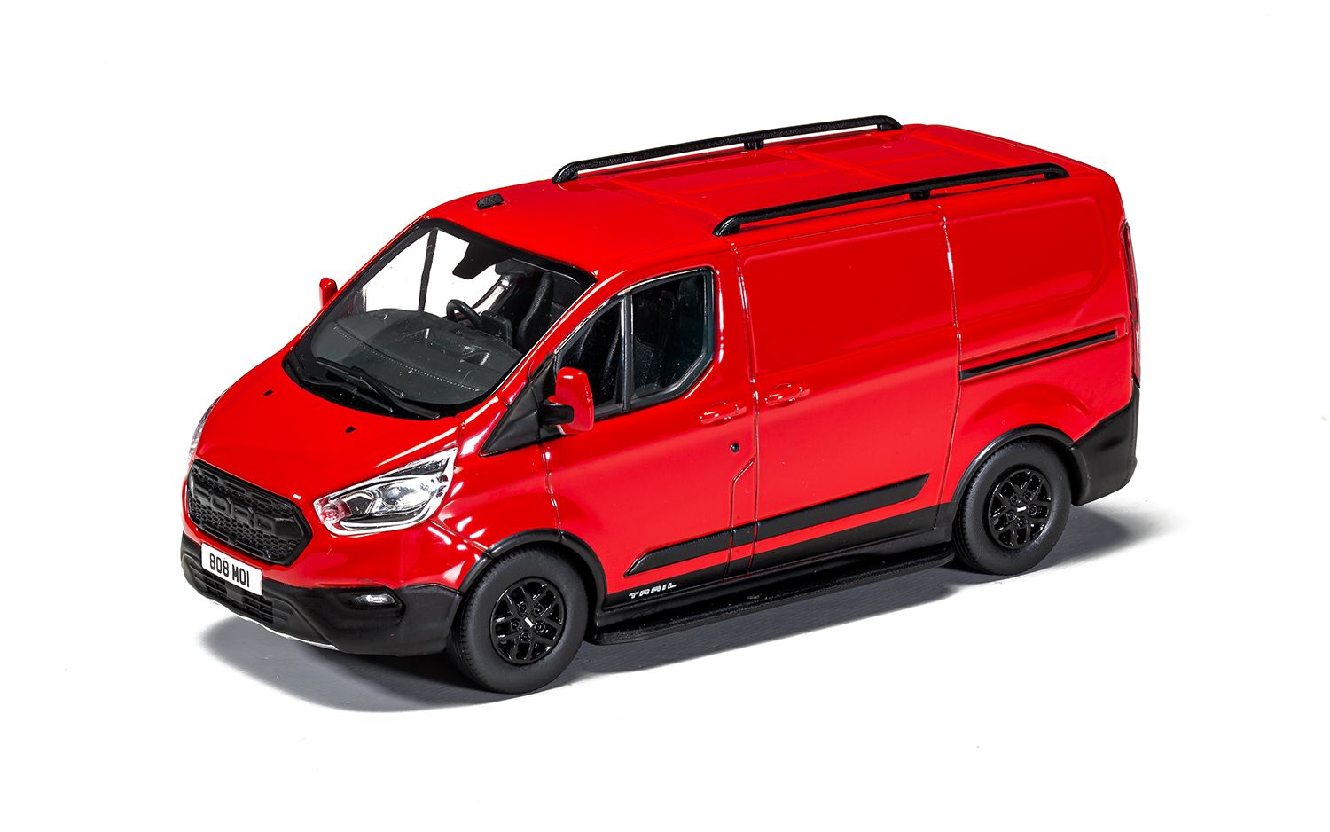 Corgi 1:43 Diecast Model VA15102 Ford Transit Custom Trail, Race Red