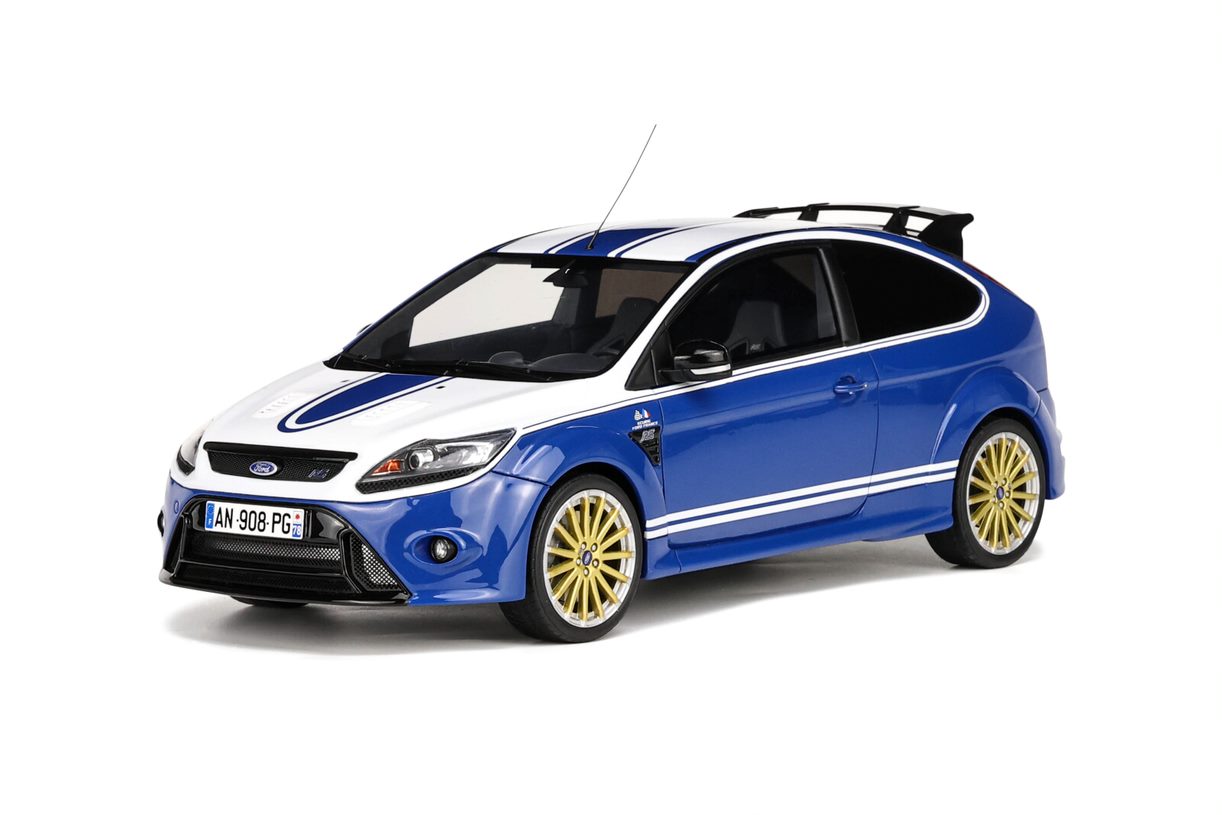 OTTO 1:18 Scale Resin Model Car - Ford Focus RS MK2 - Le Mans - Blue/W